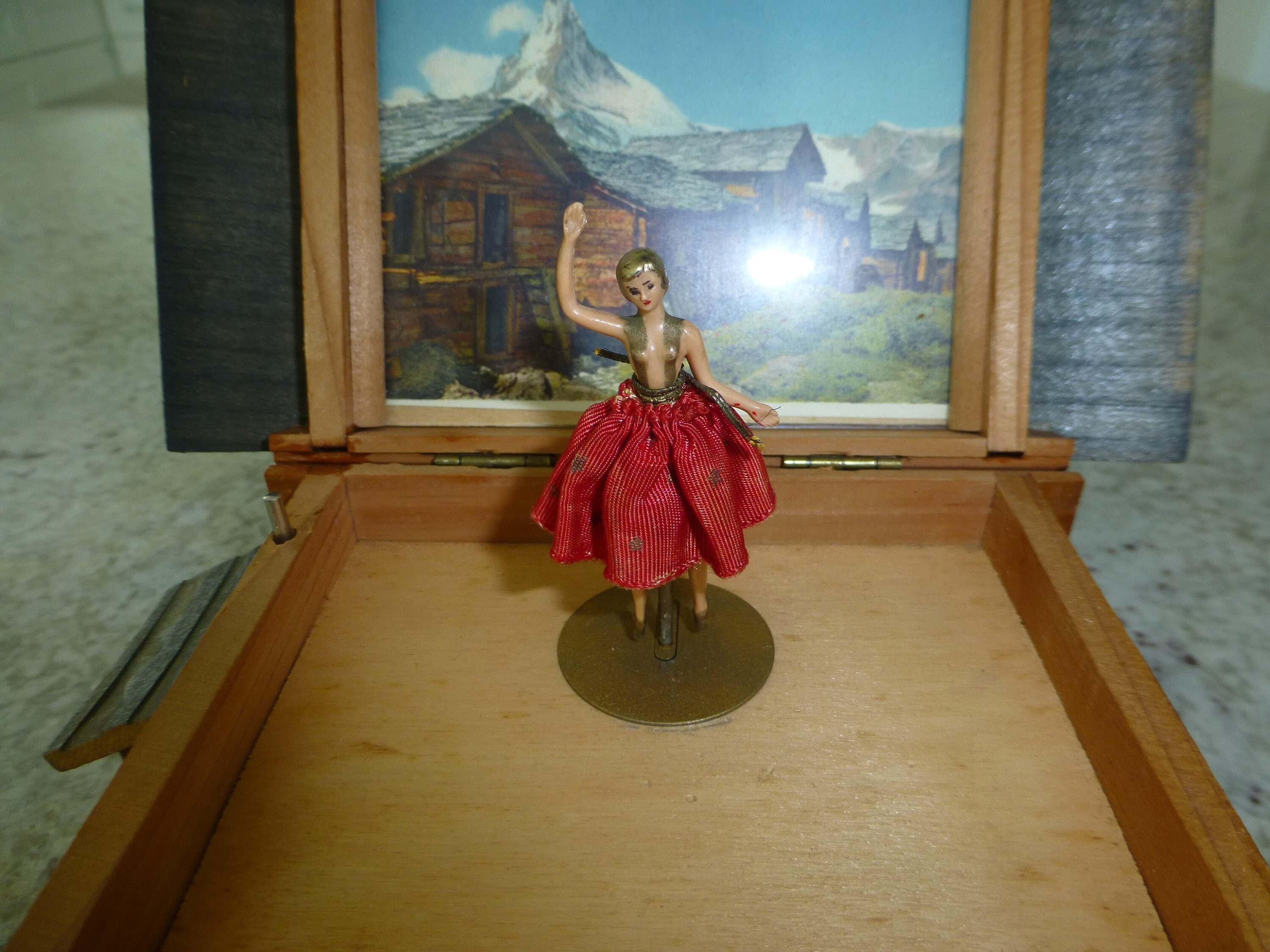 Vintage Swiss Reuge Dancing Ballerina Musical Box Automaton Fully ...