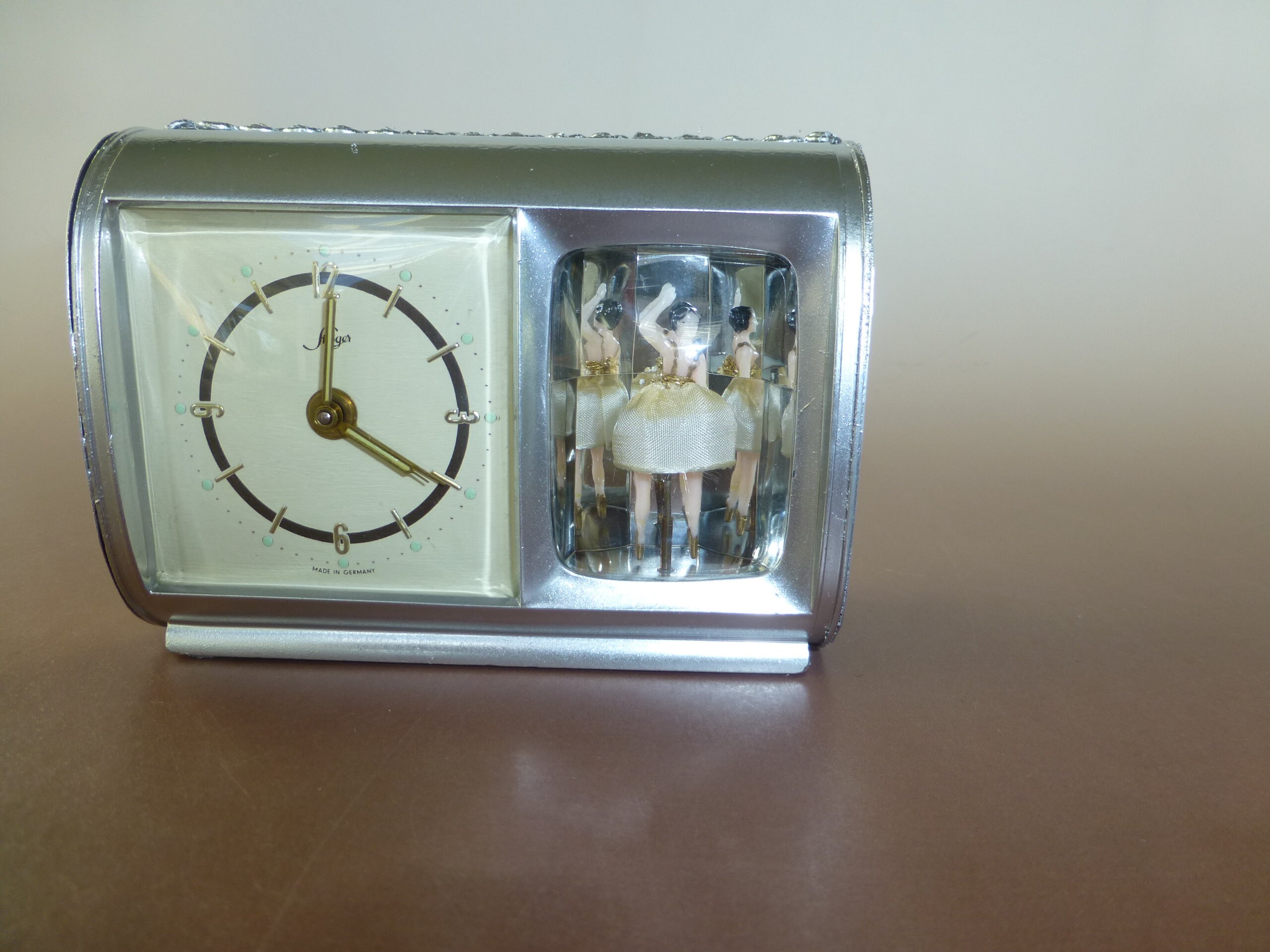 Vintage Swiss Reuge Dancing Ballerina Music Box Automaton German Alarm ...
