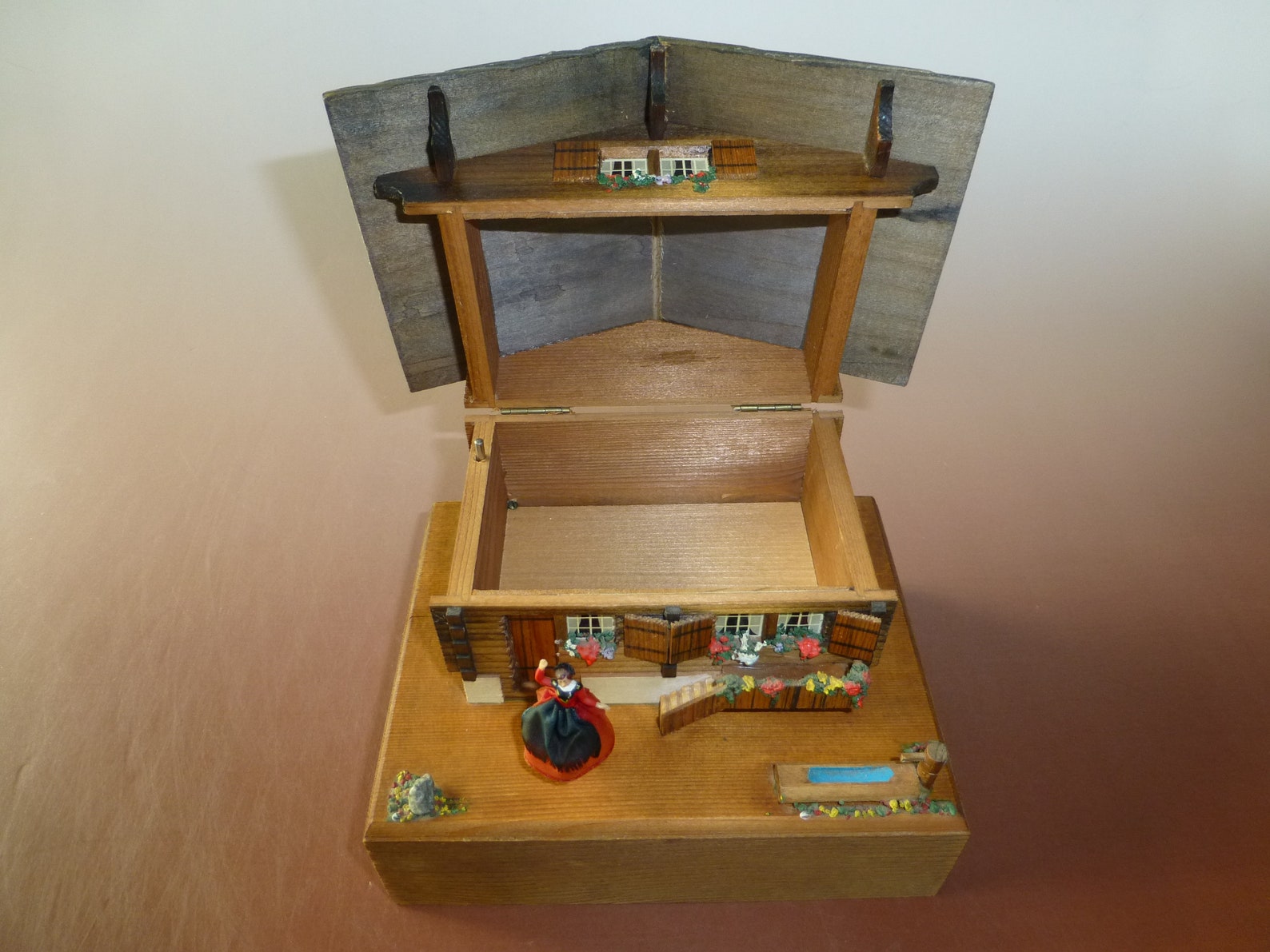 Vintage Swiss Reuge Dancing Ballerina Musical Box Automaton Fully ...