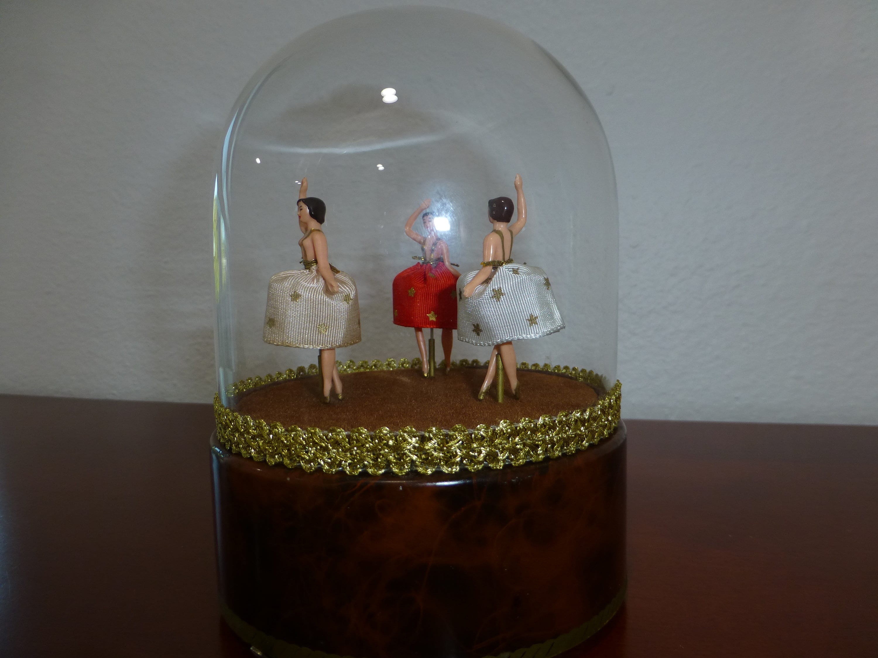 Rare Vintage 3 Dancers Model Reuge Dancing Ballerina Music Box ...