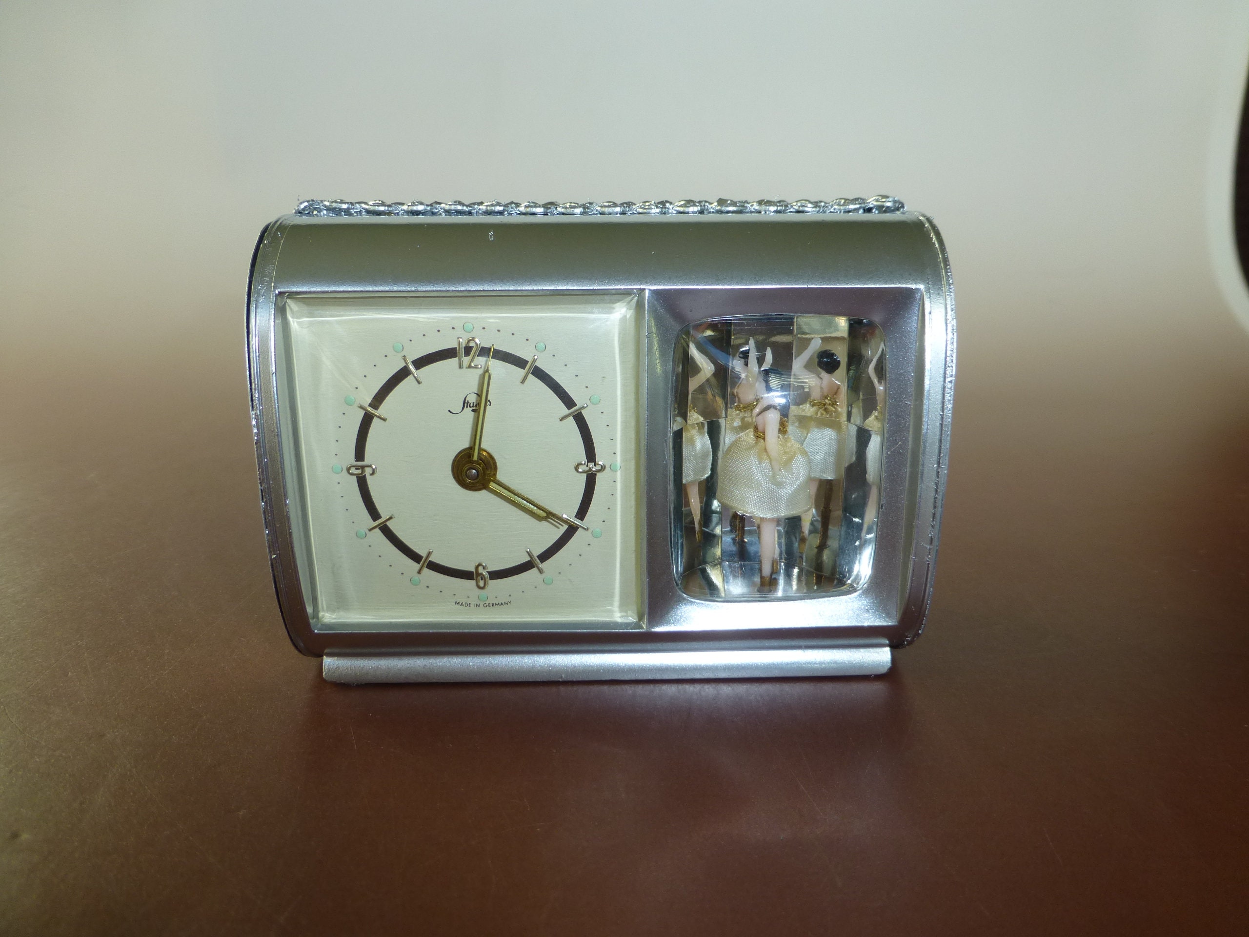 Vintage Swiss Reuge Dancing Ballerina Music Box Automaton German Alarm ...