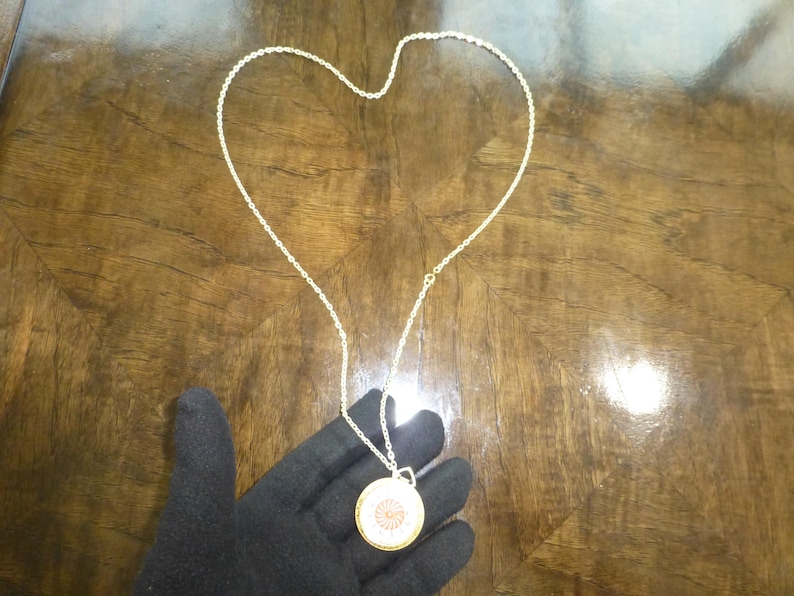 Vintage Swiss Gold Gilt Miniature Wind up Necklace Mystical ...