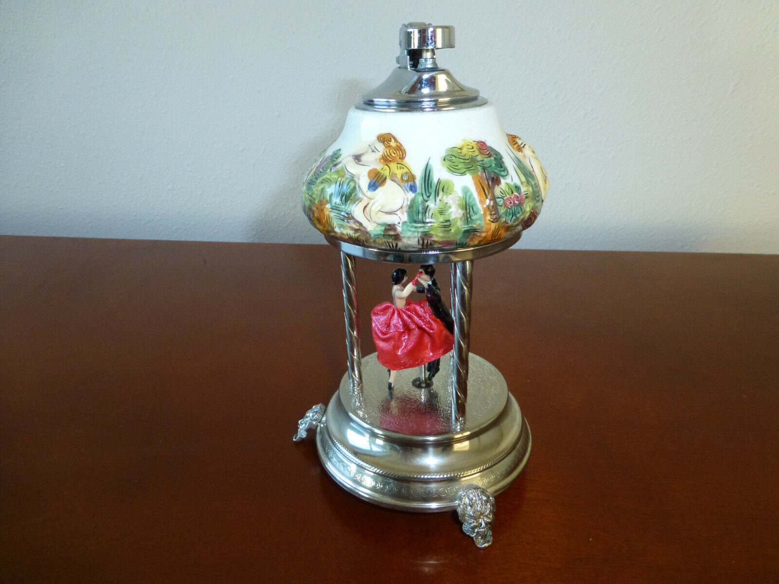 Vintage Reuge Dancing Ballerina Music Box Automaton With Cigarette ...