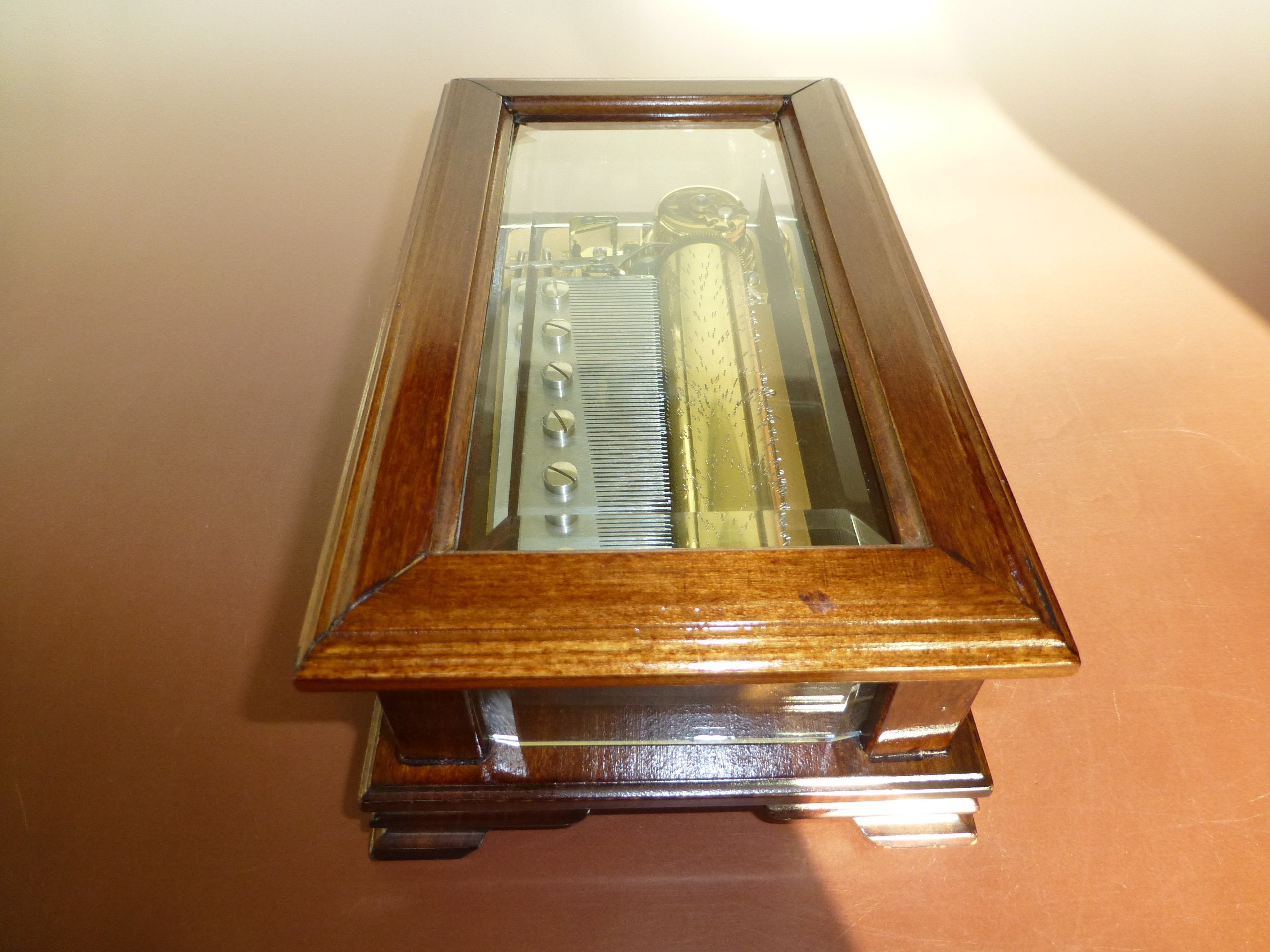 Vintage Reuge Music Box 72 / 3 Beethoven Edition Beautiful Wooden and ...