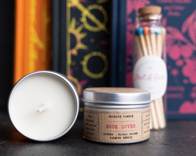 BOOK LOVER Candle | 50ml MINI Bookish Candles | Soy Candles Sample ...