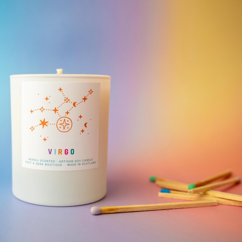 VIRGO STAR SIGN Candle | Zodiac | Constellation | Virgo Gift - Etsy