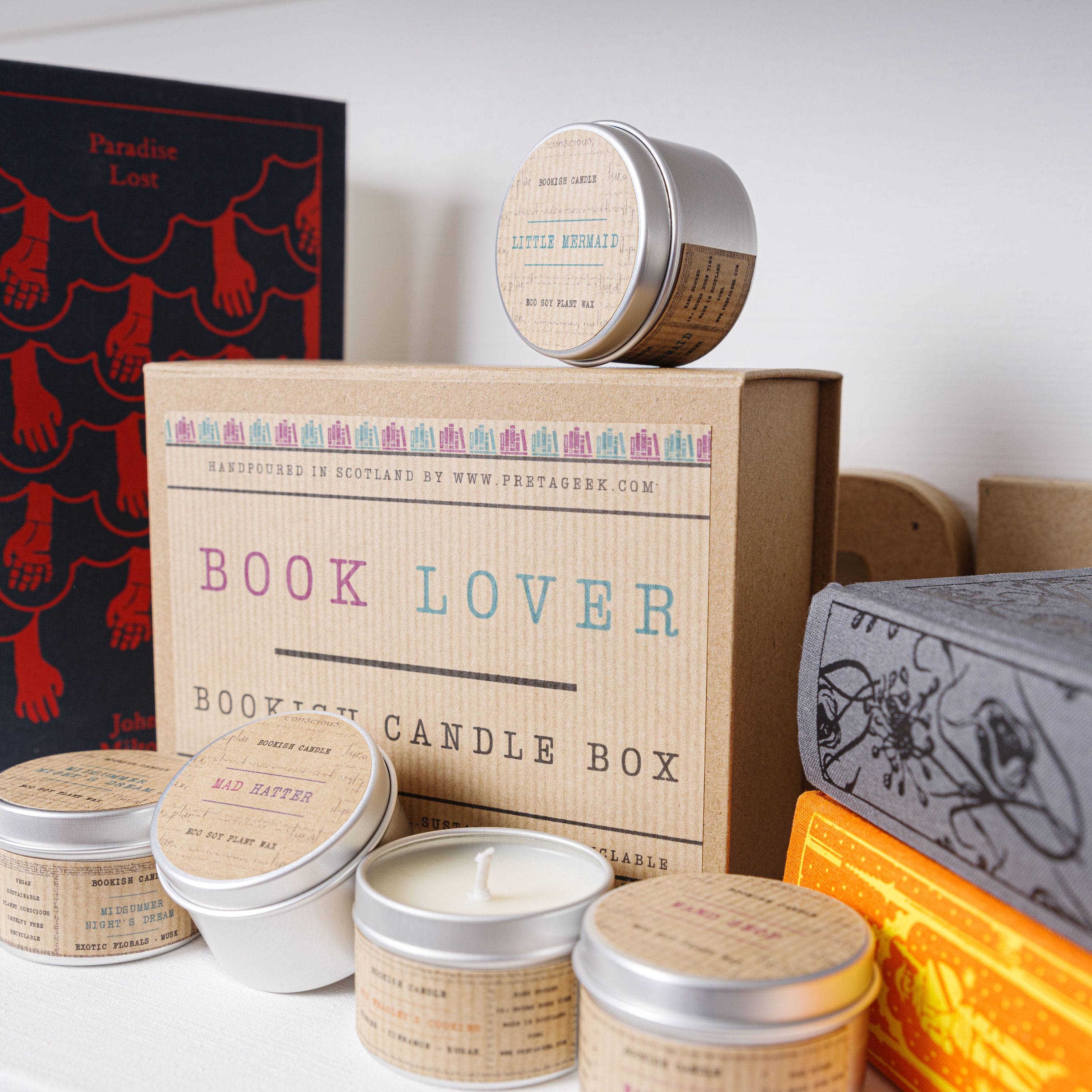 BOOK LOVER CANDLE Box Pick 5 x 50ml Book Candle Book Box | Etsy