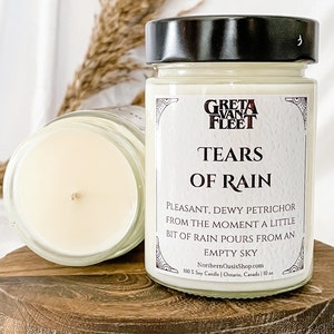 Tears of Rain Soy Candle, Greta Van Fleet Gift, Hidden Gem, Mystery ...