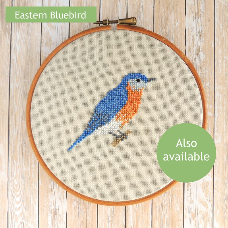 Mountain Bluebird Cross Stitch PDF Pattern, American Bluebird Design ...