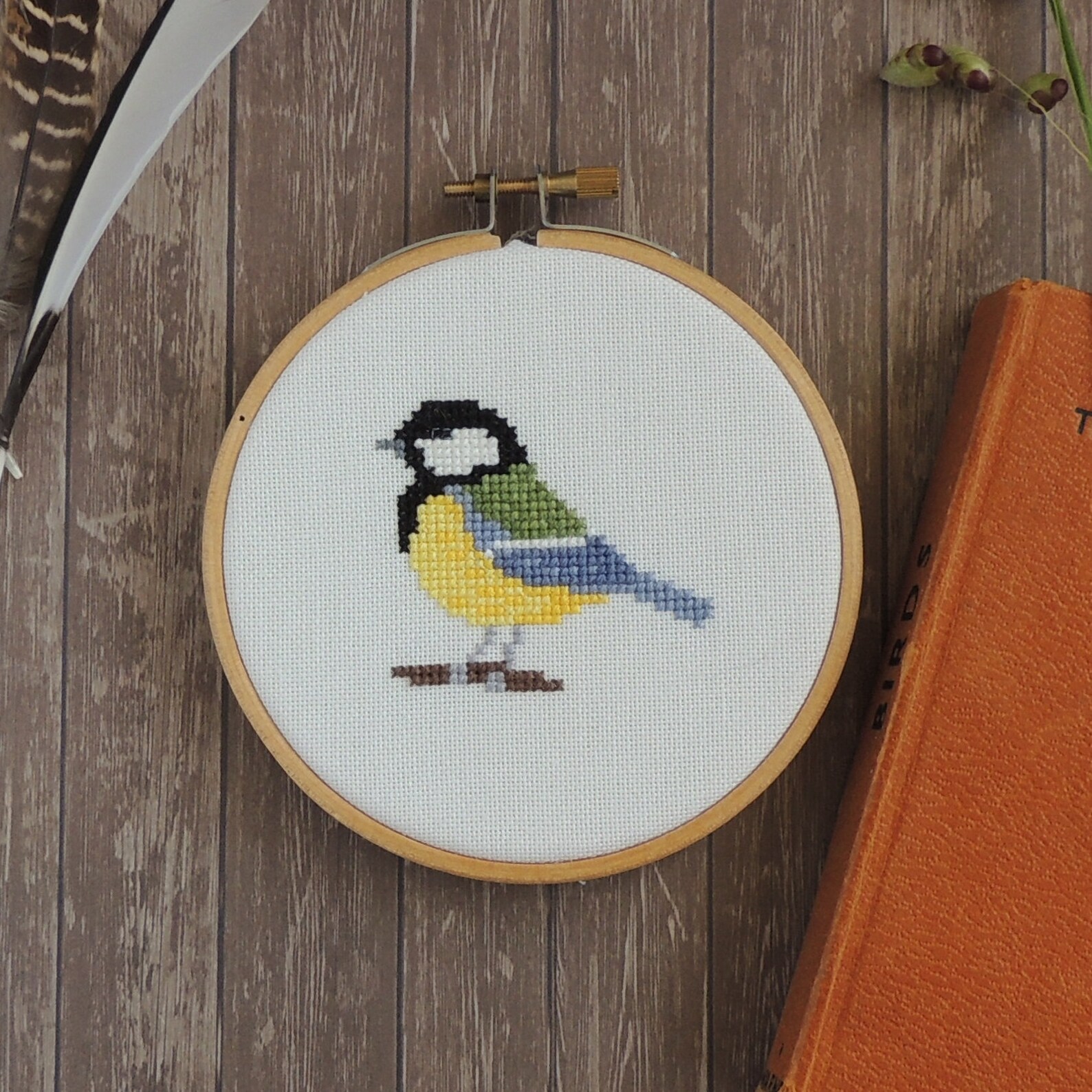 Cross Stitch Bird Sampler British European Tit Titmouse Birds - Etsy