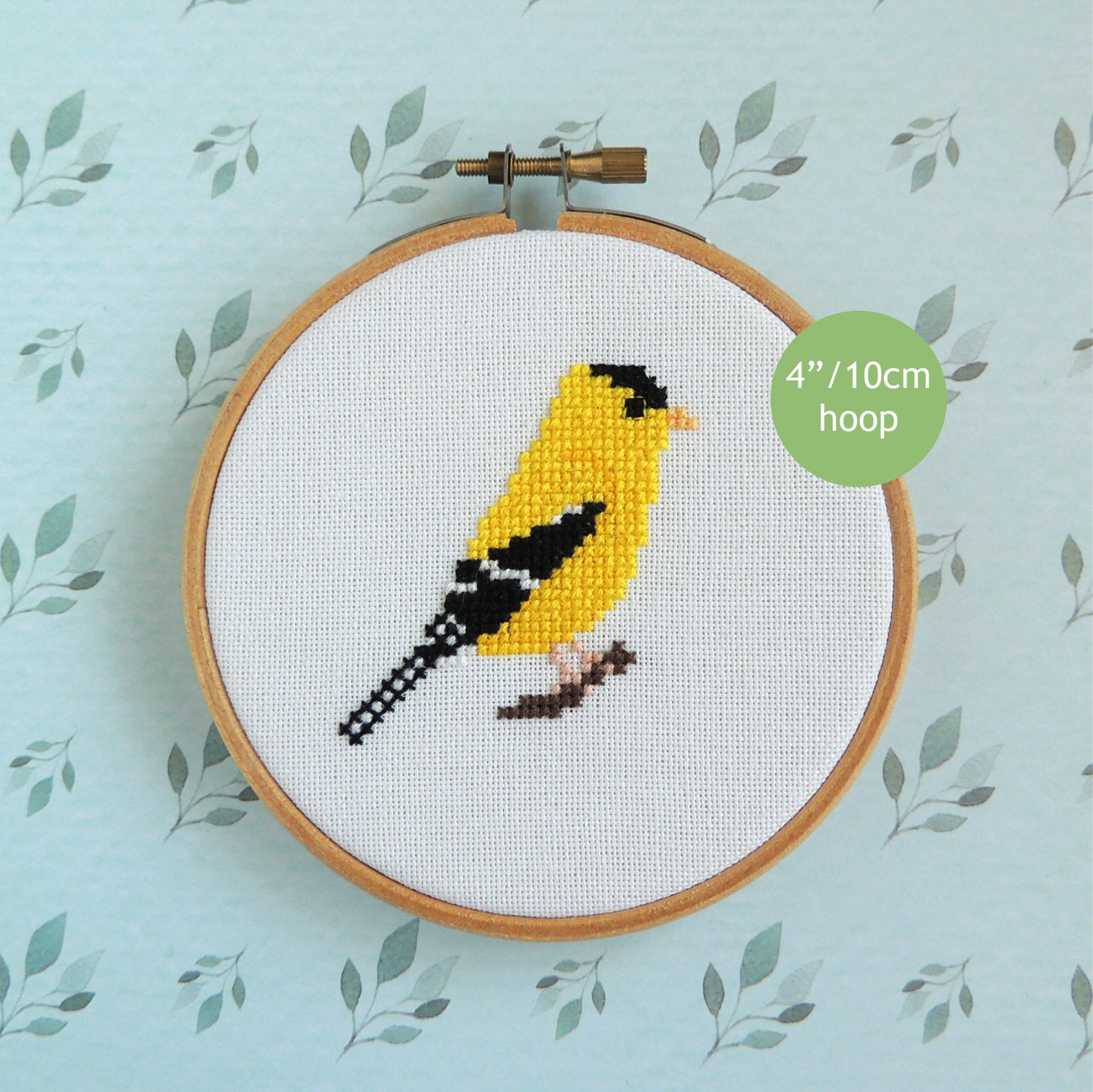 American Goldfinch Cross Stitch Pattern: Small Bird Design (PDF Chart ...