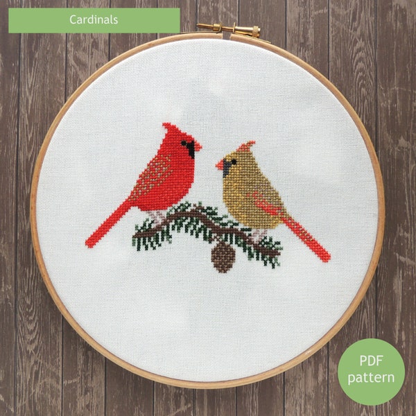 Cardinal Cross Stitch Pattern - Etsy