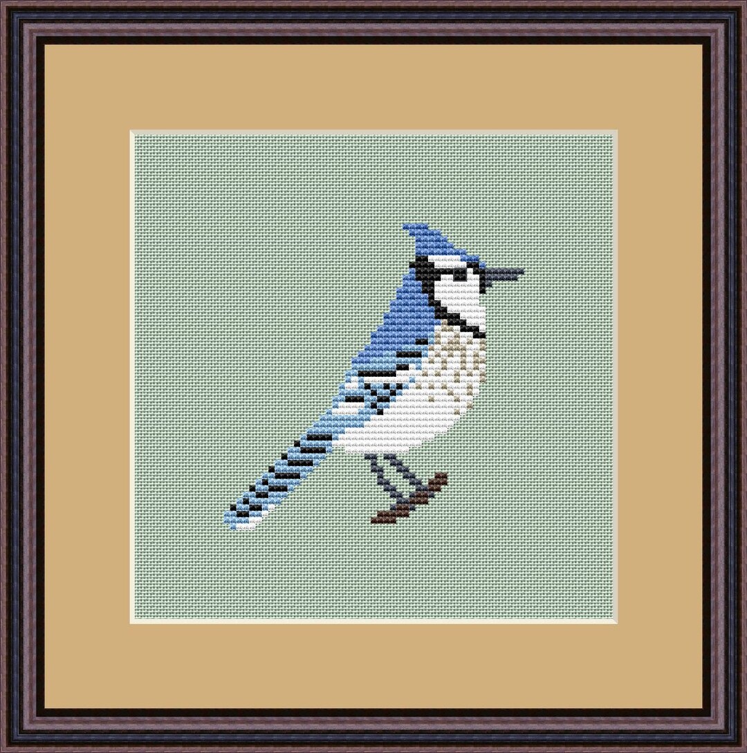 Blue Jay Cross Stitch Pattern PDF Digital Download American - Etsy