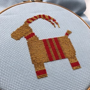 Yule Goat Julbocken Small Cross Stitch PDF Pattern and Instructions ...