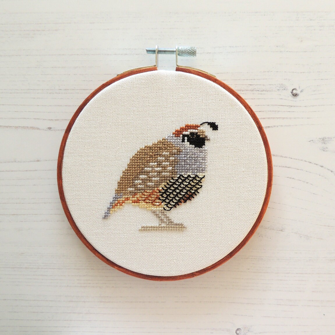 California Quail cross stitch pattern state bird embroidery | Etsy