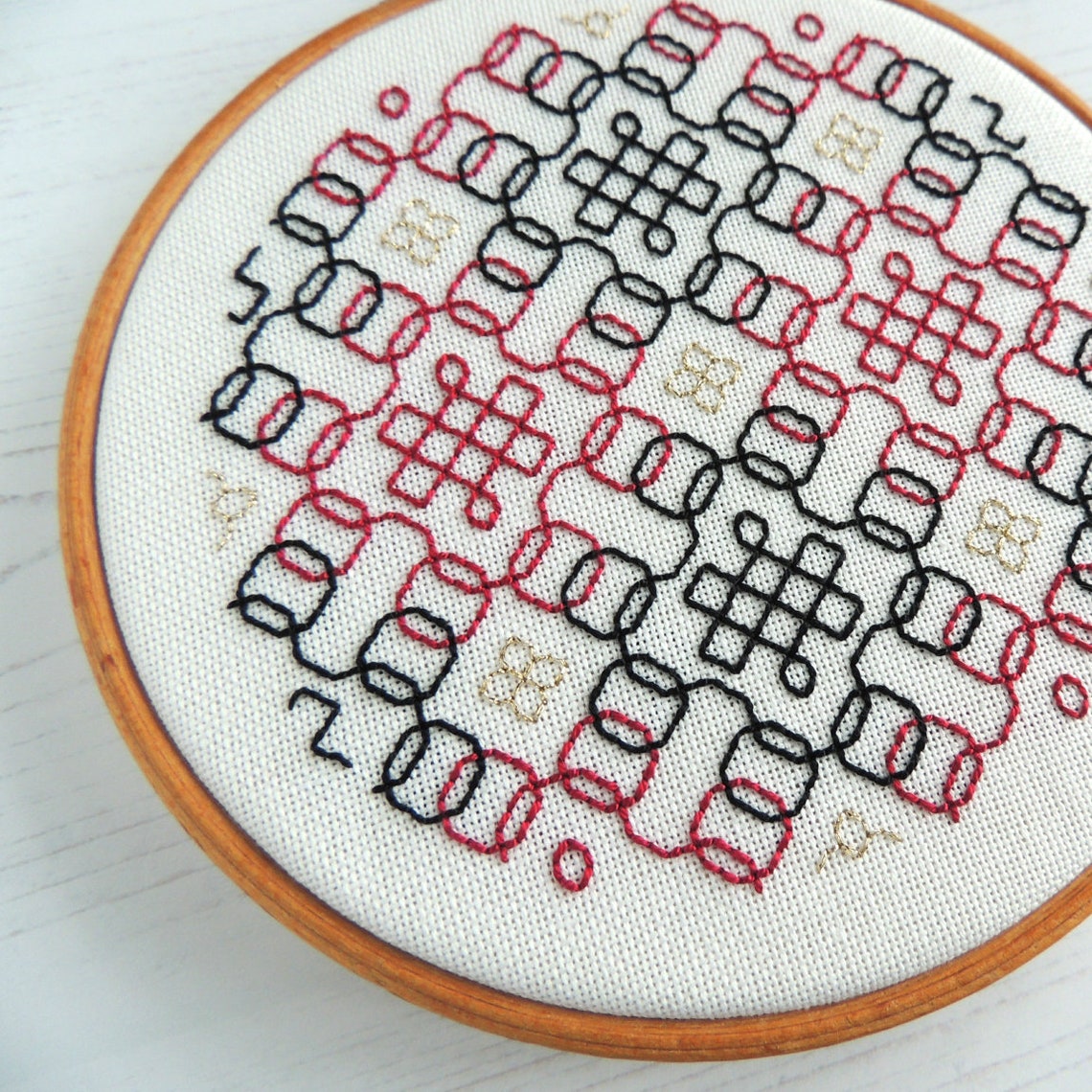 Elizabethan Tudor Blackwork Embroidery Pattern Coloured - Etsy UK