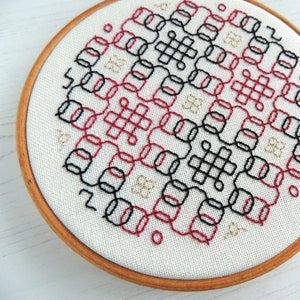 Elizabethan Tudor Blackwork Embroidery Pattern, Coloured Blackwork PDF ...