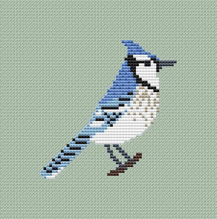Blue Jay Cross Stitch Pattern PDF Digital Download American - Etsy