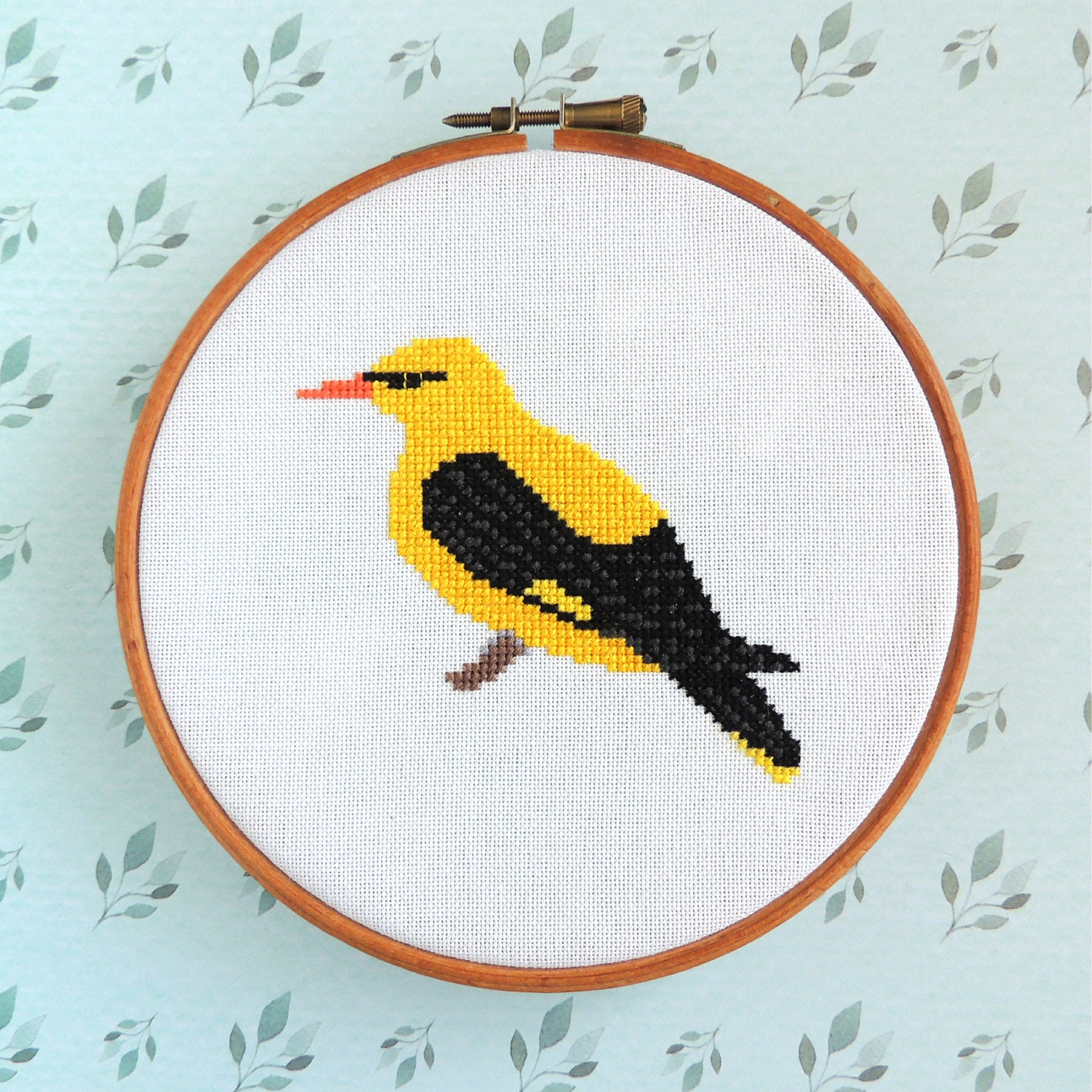 Golden Oriole Bird Cross Stitch Pattern PDF Instant Download | Etsy