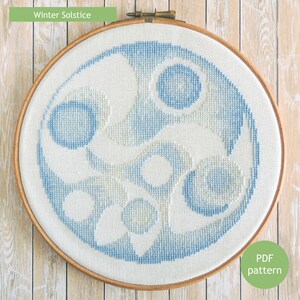 Winter Solstice Cross Stitch Pattern: Geometric Sun (PDF Download) - Etsy