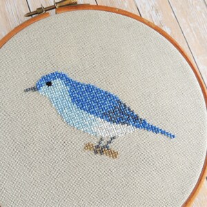 Mountain Bluebird Cross Stitch PDF Pattern, American Bluebird Design ...