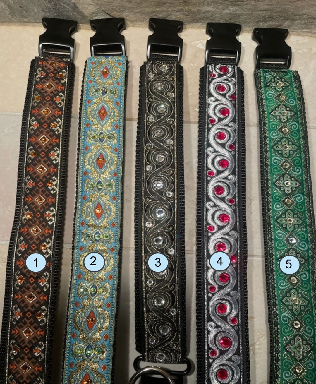 Hidden Prong K-9 Dog Training Prong Collar – Jacquard Ribbon - Choose ...