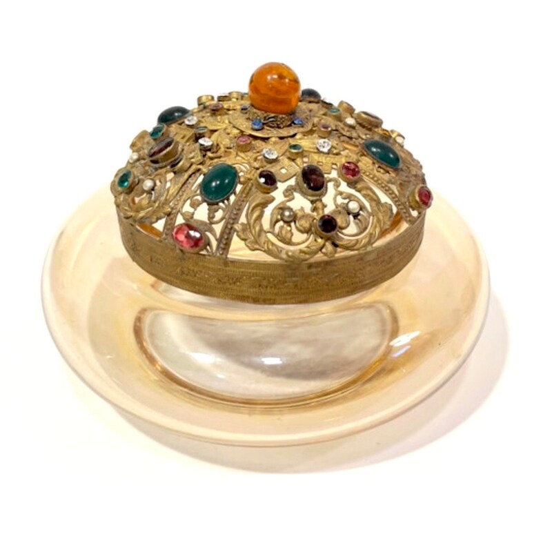 Antique Powder Jar - Etsy