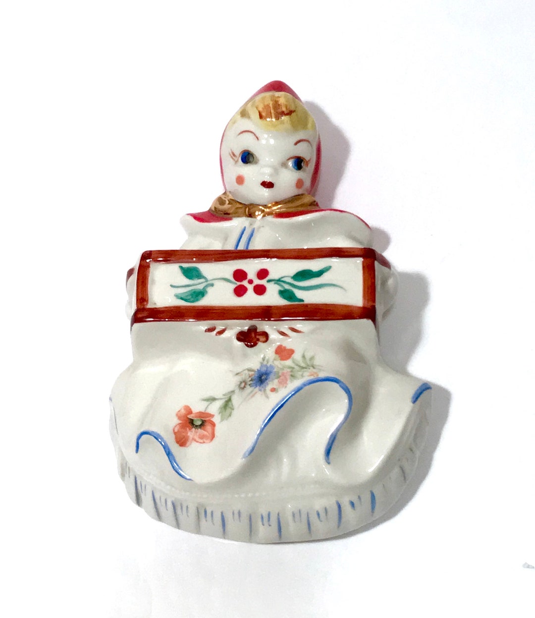 Hull Pottery Little Red Riding Hood Wall Pocket Hand Painted Ceramic ...
