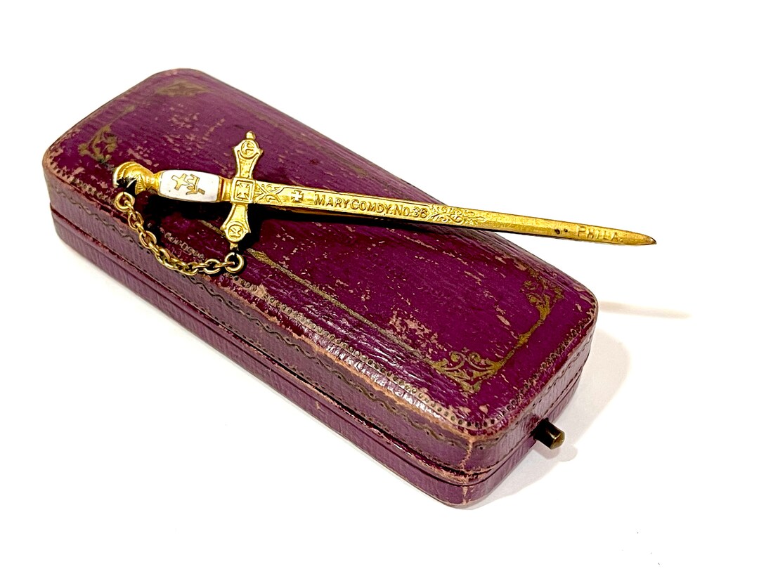 Knights Templar Sword Stick Pin, Freemason Masonic Brass Sword ...