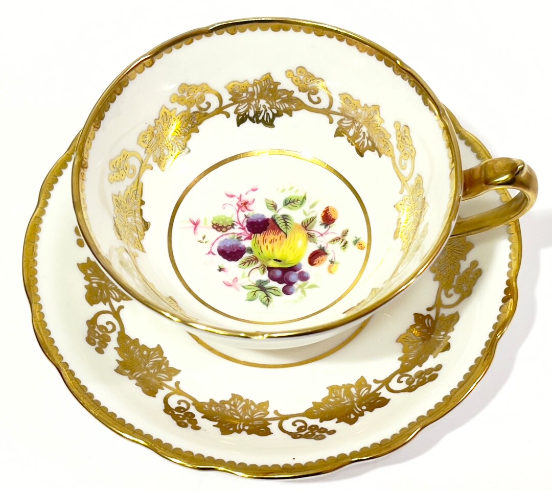 Paragon China Fruit Tea Cup, Apple Orchard Pattern Apples Berries and ...