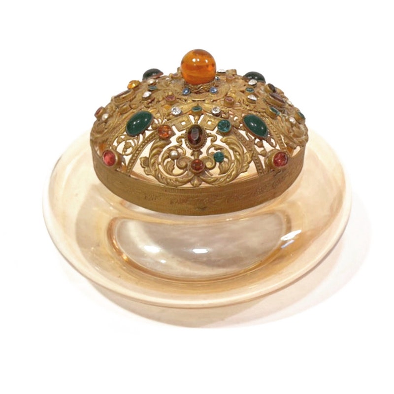 Antique Powder Jar - Etsy