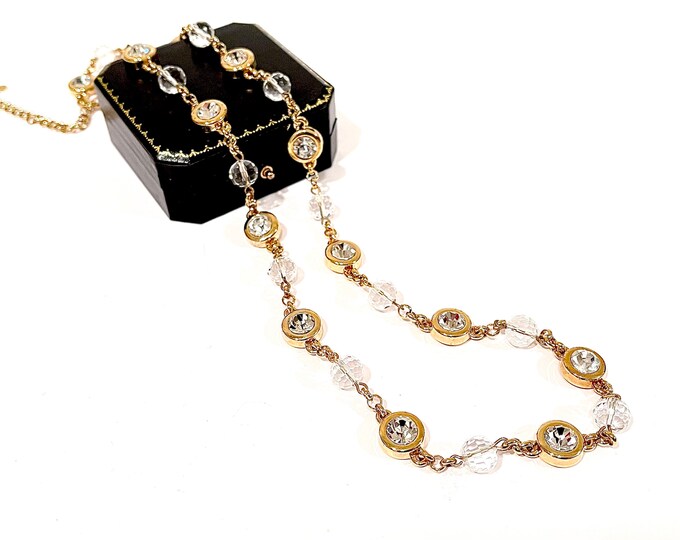 Camrose & Kross Jackie Kennedy Necklace, 24k Gold Plate Chain Links ...