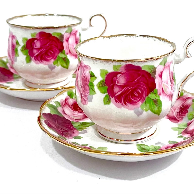 Red Rose Tea Cup - Etsy