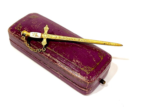 Knights Templar Sword Stick Pin, Freemason Fraternal … - Gem
