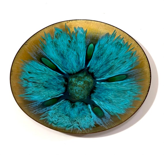 Edwards Star Original Enamel Copper Bowl Georg Jensen | Etsy