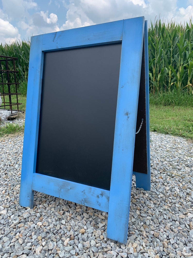 Rustic, Spa Blue Sandwich Chalkboard. Sidewalk Sign, Double Sided. A ...