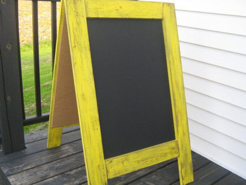 Pair of 2 Sidewalk Chalkboards. Two Pack Sandwich Chalkboard, Built to ...
