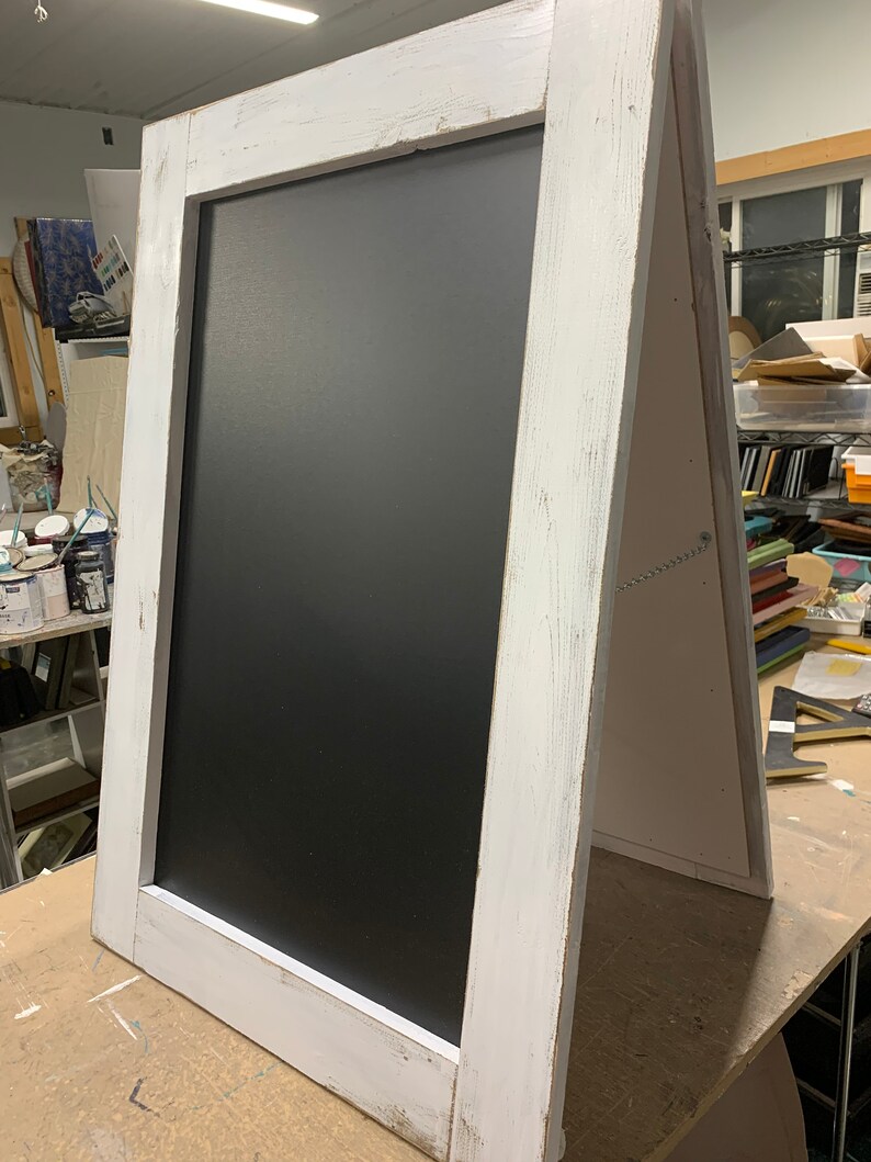 Extra Large Sidewalk Chalkboard Built to Last Rustic White - Etsy
