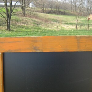 Rustic Hanging Chalkboard. Orange, Distressed Chalk Board. Office ...
