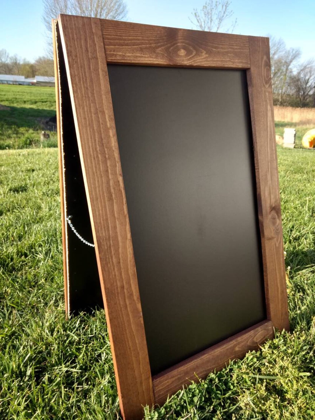 Extra Large Sandwich Chalkboard. Built to Last, English Chestnut. Easel ...