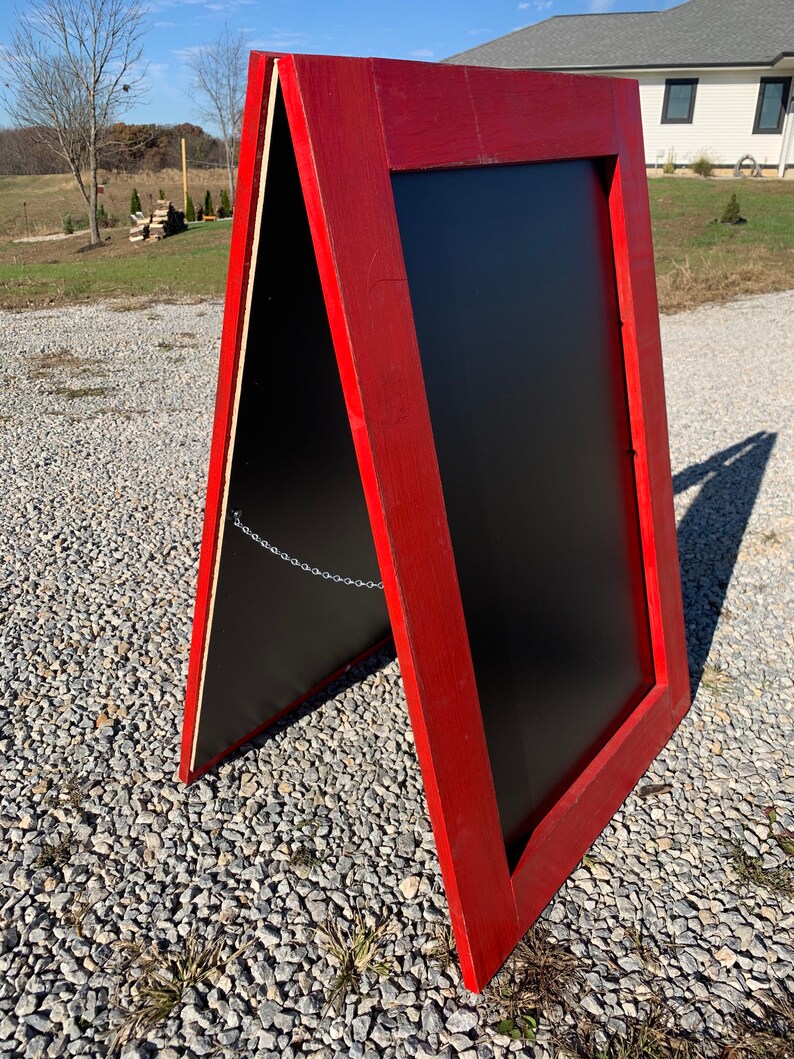 Large Sandwich Board, Outdoor Standing Sidewalk Chalkboard. Distressed ...