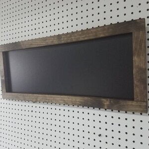 Framed Chalkboard, Skinny Frame. Rustic Dark Walnut, Farmhouse Chalk ...