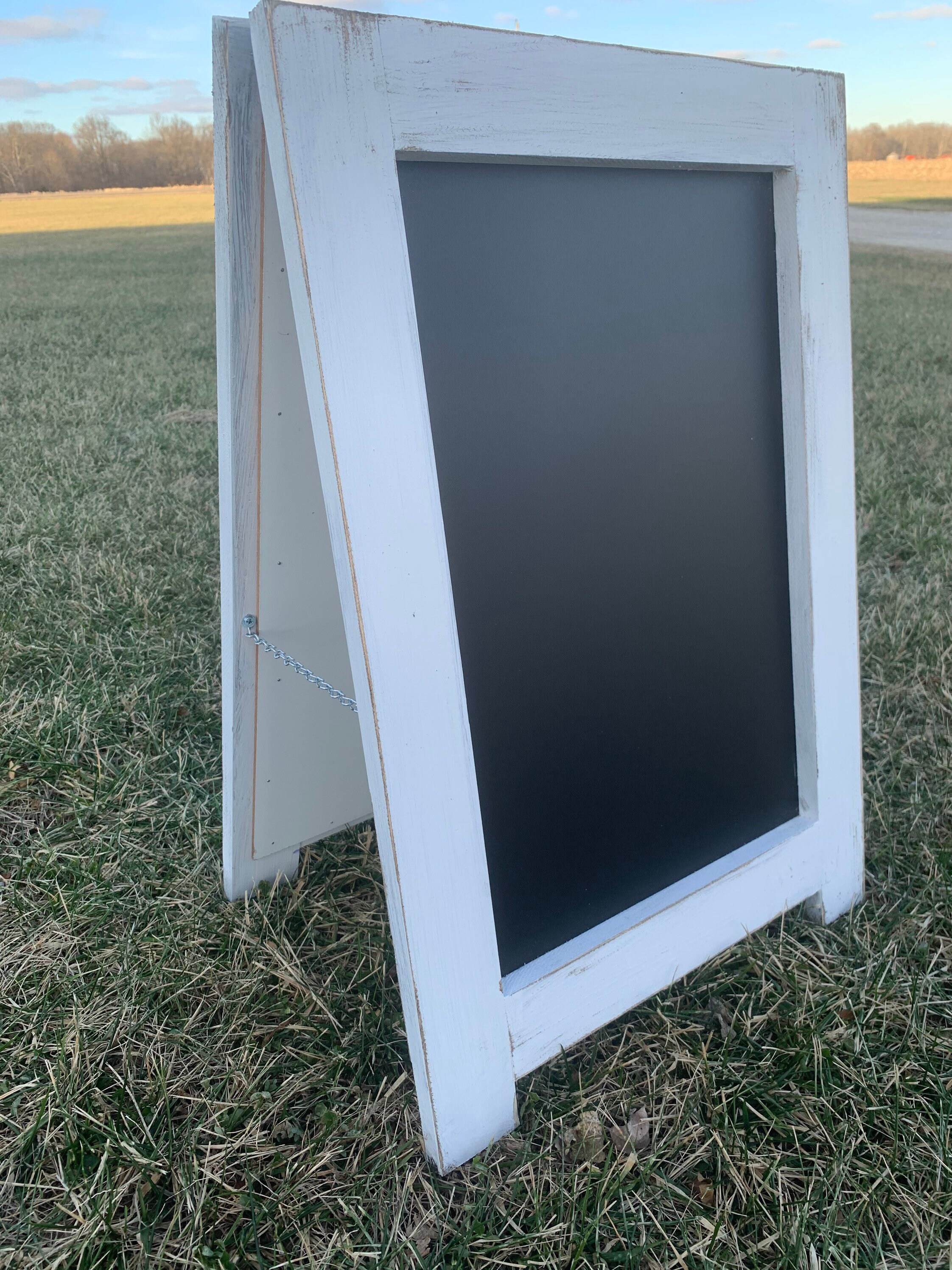 Tabletop Sign. Double Sided Display Distressed White. - Etsy