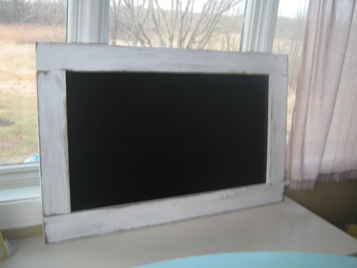 Rustic White Distressed Extra Large Chalkboard Farmhouse Chalk | Etsy