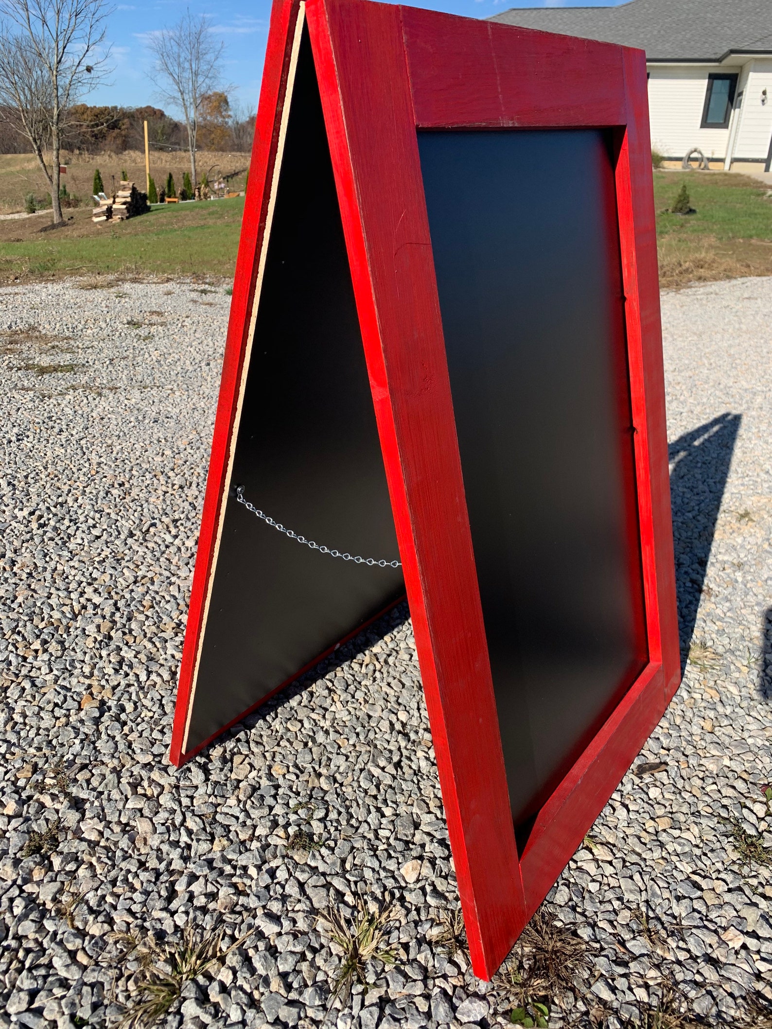 Large Sandwich Board, Outdoor Standing Sidewalk Chalkboard. Distressed ...
