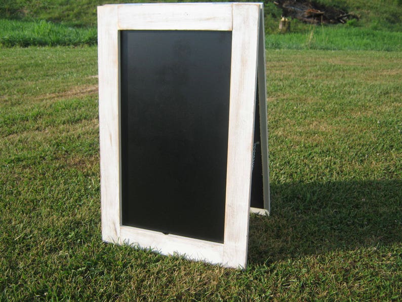 Extra Large Sidewalk Chalkboard Built to Last Rustic White - Etsy