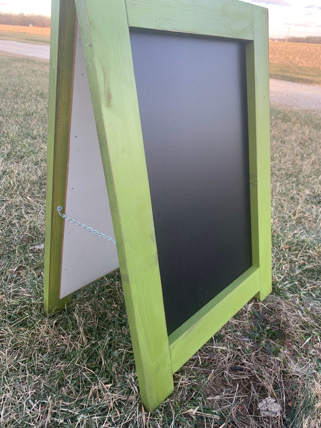 A-frame Tabletop Chalkboard. Double Sided Marker Board. Eden Green ...