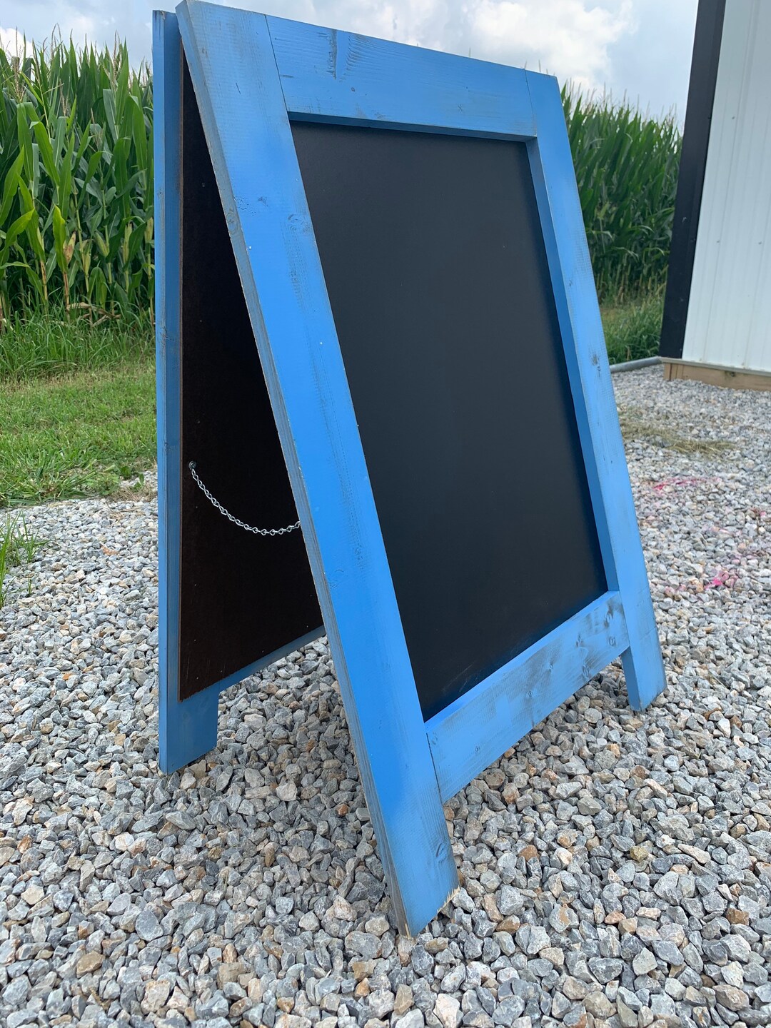 Rustic, Spa Blue Sandwich Chalkboard. Sidewalk Sign, Double Sided. A ...