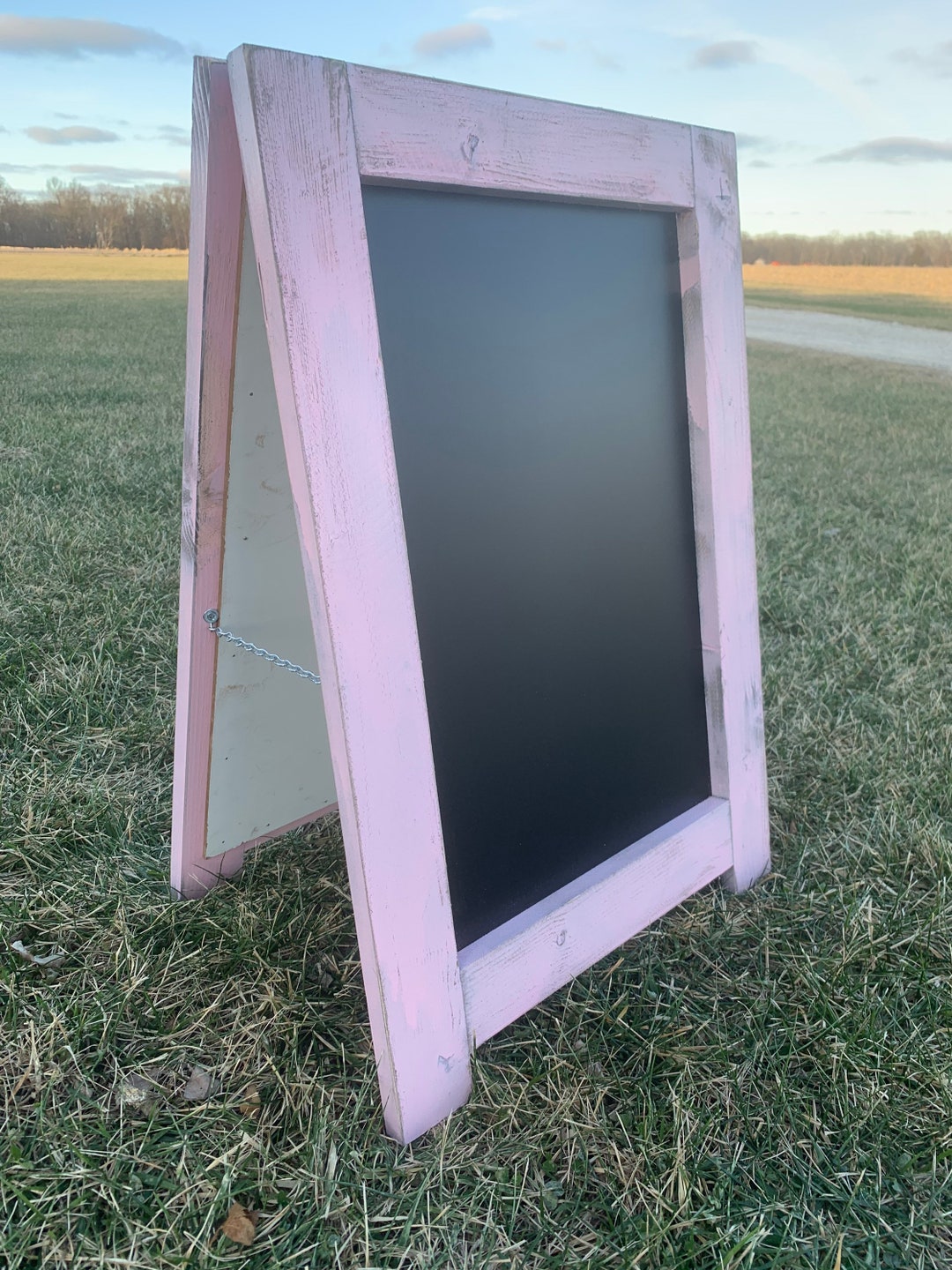 Tabletop A-frame Display. Sandwich Board Sign, Double Sided Chalkboard ...