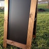 Framed Chalkboard, Skinny Frame. Rustic Dark Walnut, Farmhouse Chalk ...